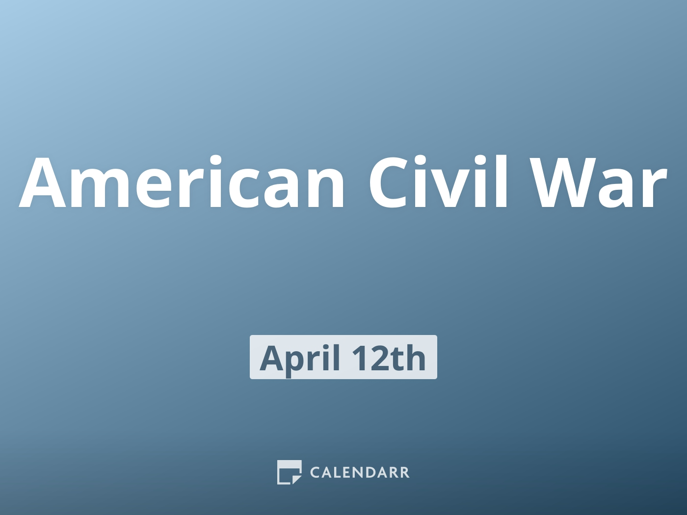 American Civil War | April 12 - Calendarr