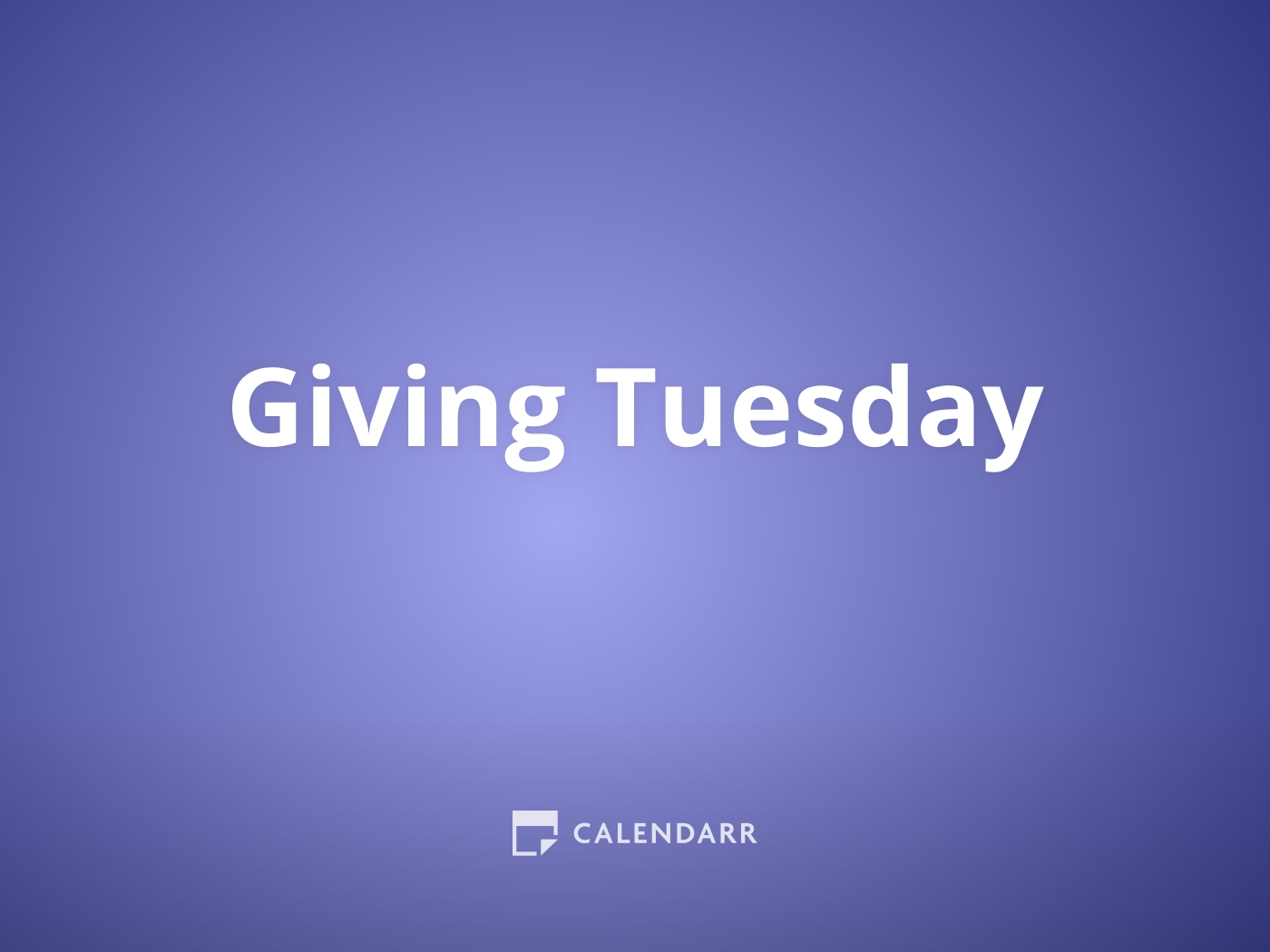 Giving Tuesday | 29 of november - Calendarr