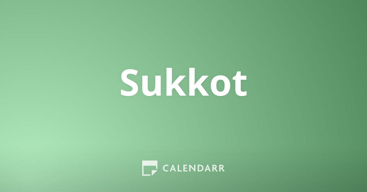 Sukkot | September 29 - Calendarr