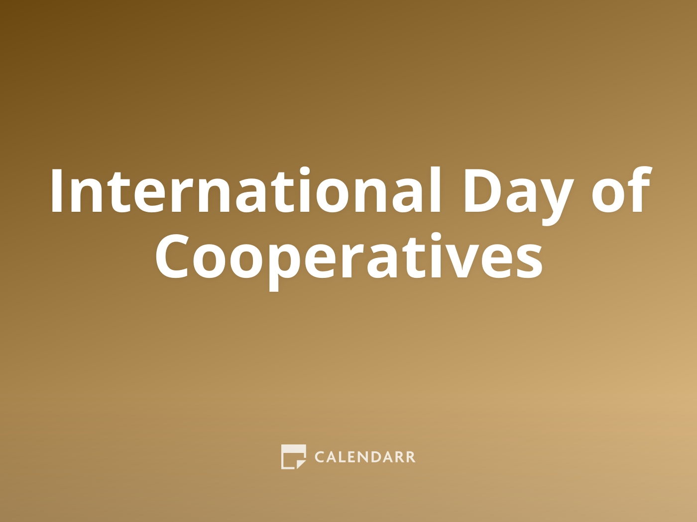 International Day of Cooperatives 2025 Falls On July 5 - Calendarr