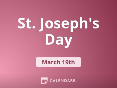 St. Joseph's Day | March 19 - Calendarr