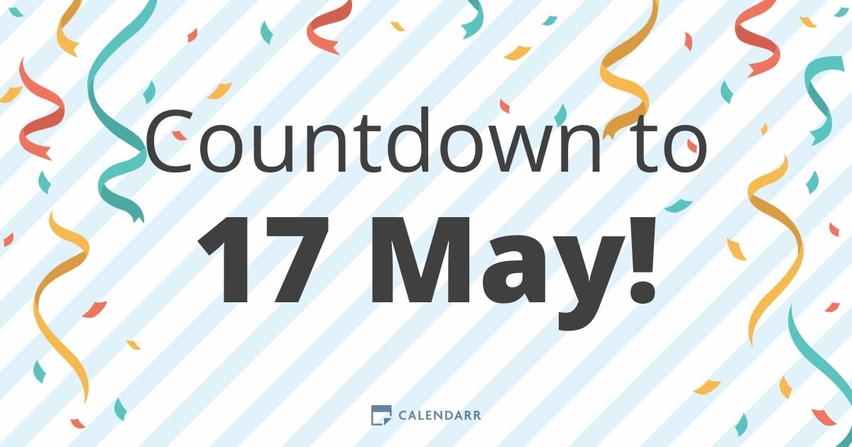 Countdown to 17 May - Calendarr