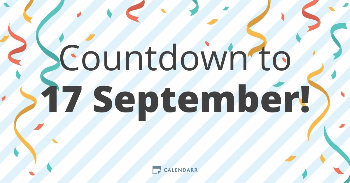 Countdown to 17 September - Calendarr