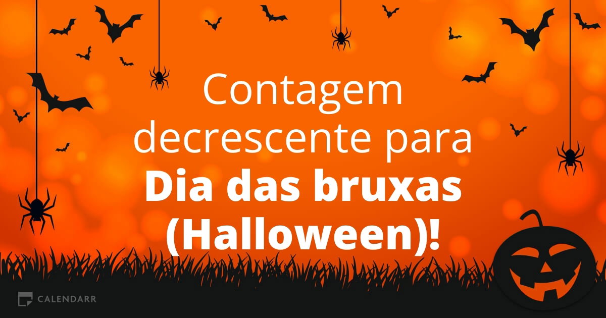 Contagem decrescente para Dia das Bruxas - Calendarr