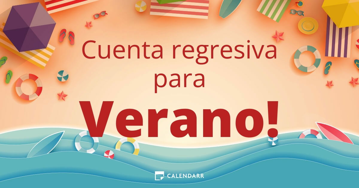Cuenta regresiva para Verano - Calendarr