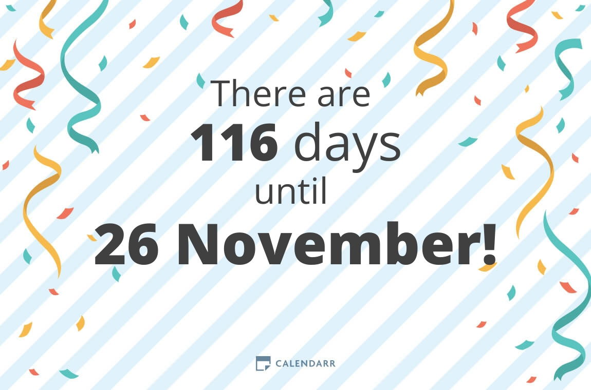 How many days until 26 November - Calendarr