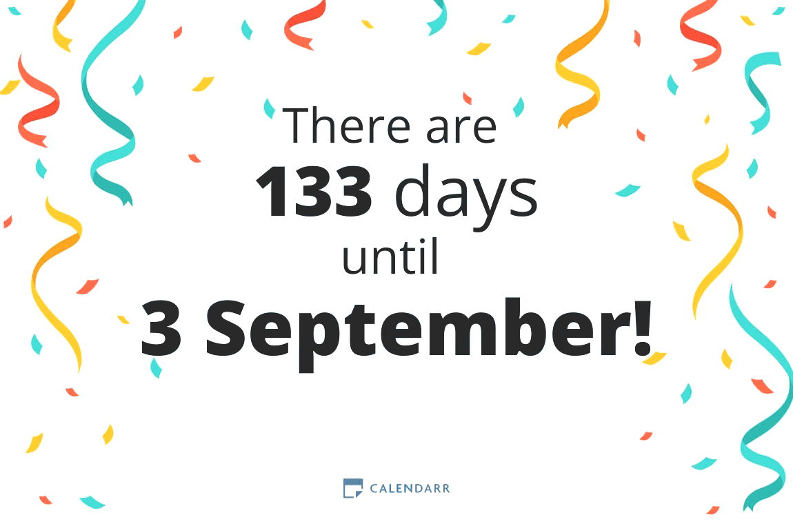 How many days until 3 September - Calendarr