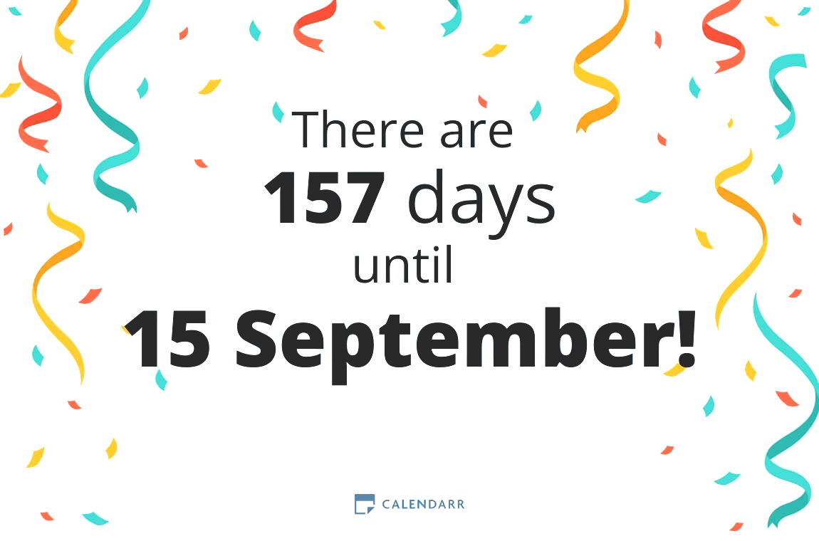 How many days until 15 September - Calendarr