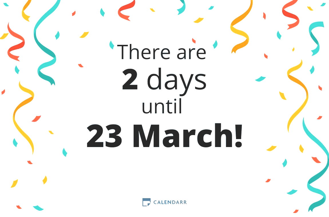 How many days until 23 March - Calendarr