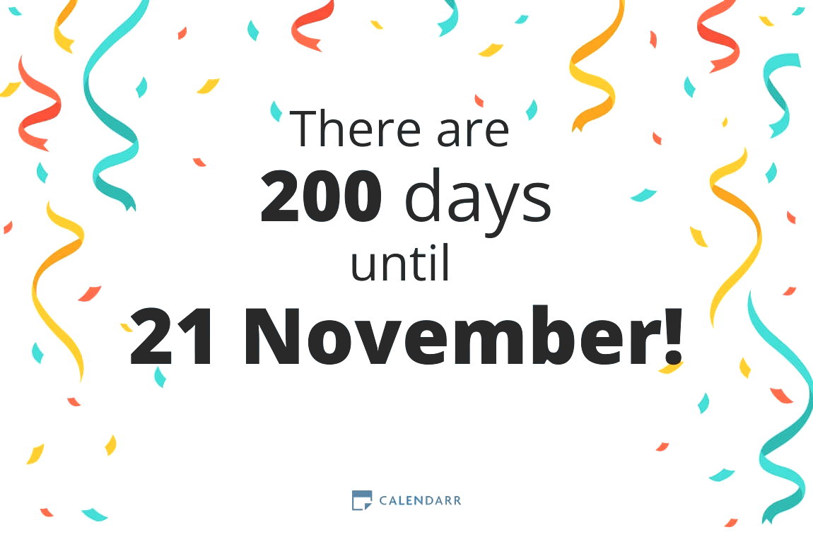 How many days until 21 November - Calendarr