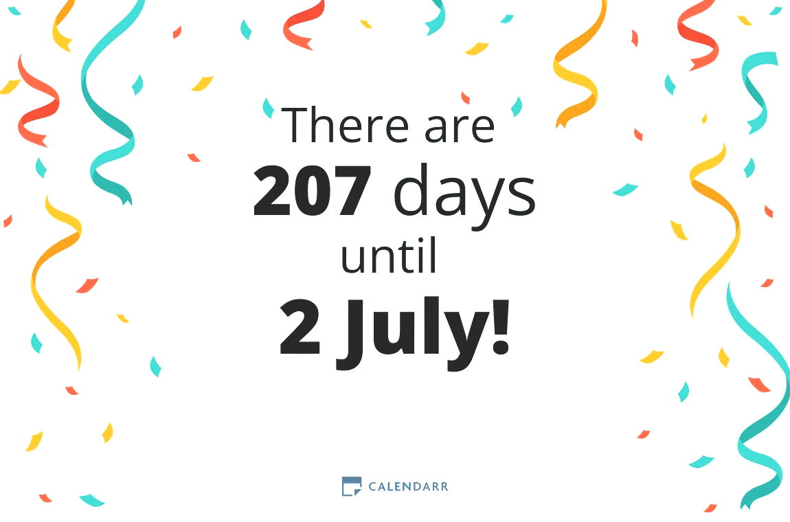 How many days until 2 July - Calendarr