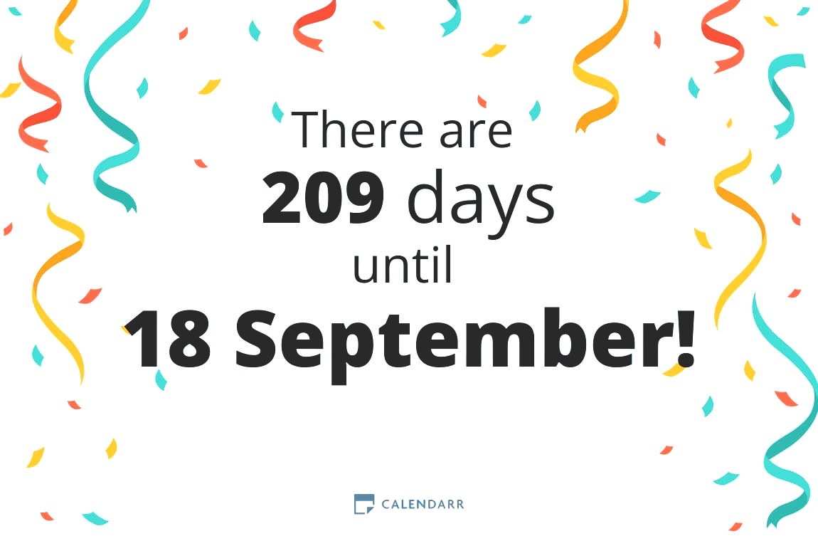 How many days until 18 September - Calendarr