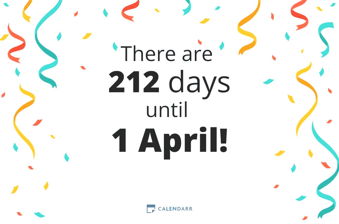 How many days until 1 April - Calendarr