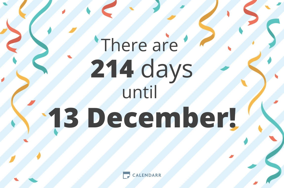How Many Days Until 13 December Calendarr
