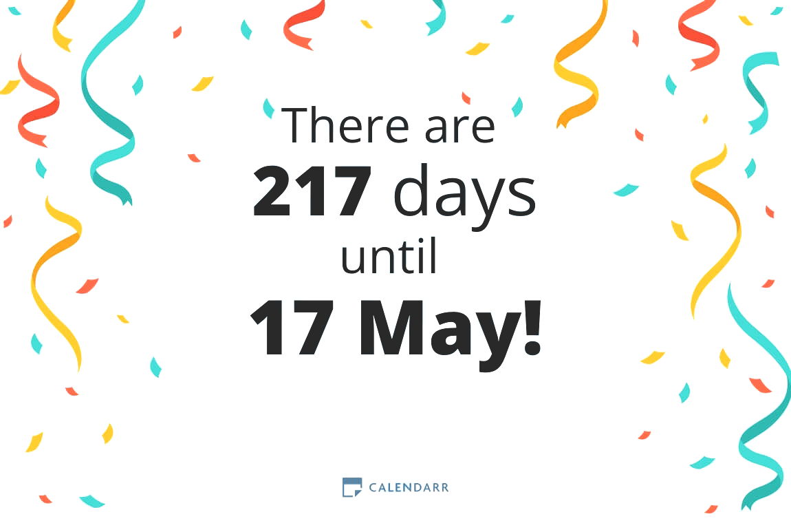 How many days until 17 May - Calendarr