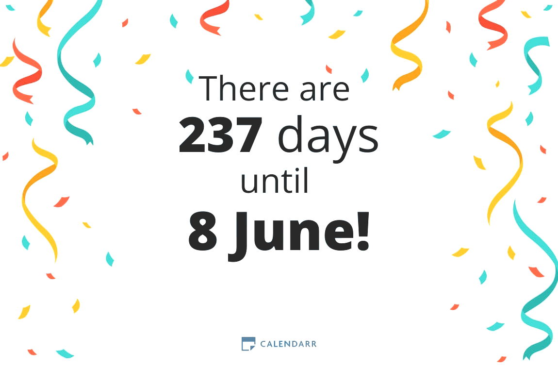 How many days until 8 June - Calendarr