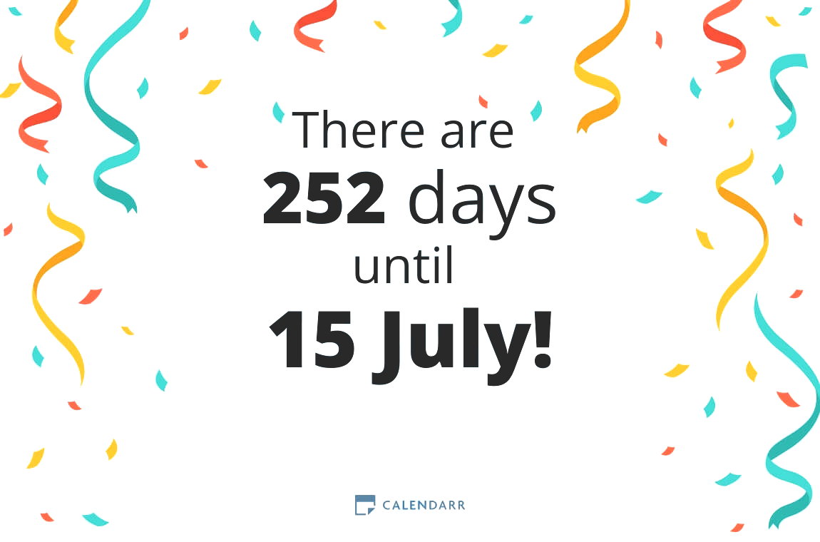 How many days until 15 July - Calendarr
