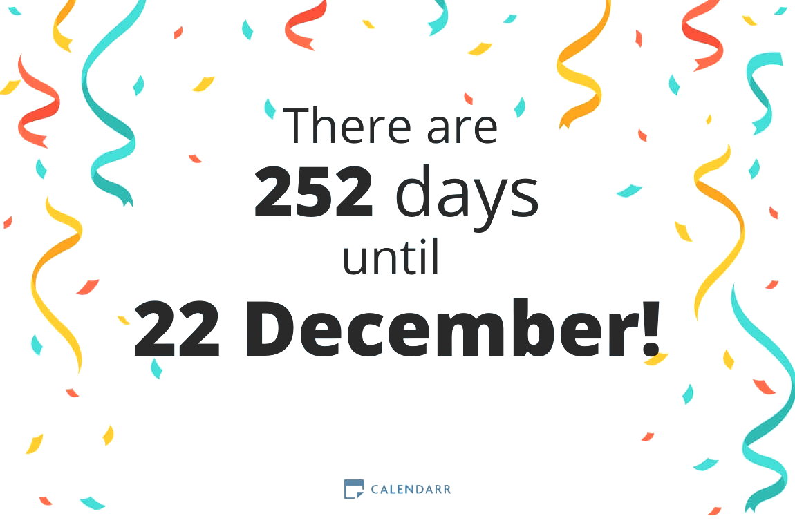 How many days until 22 December - Calendarr