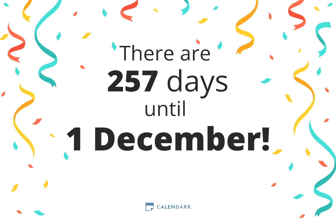 How many days until 1 December - Calendarr