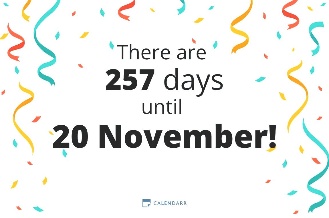 How many days until 20 November - Calendarr