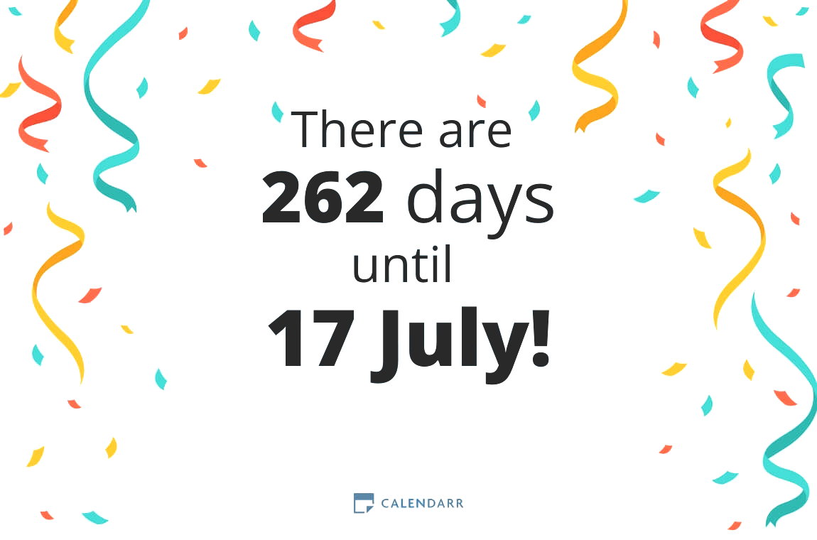 How many days until 17 July - Calendarr
