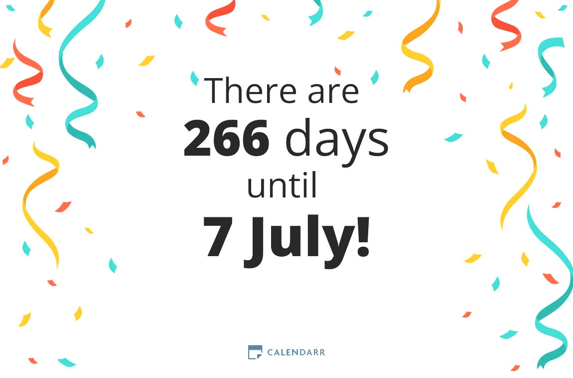 How many days until 7 July - Calendarr