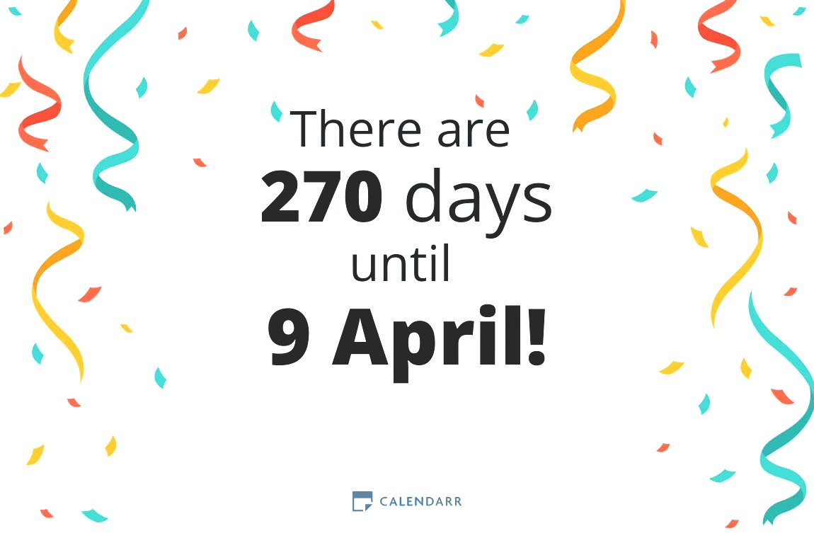 How many days until 9 April - Calendarr