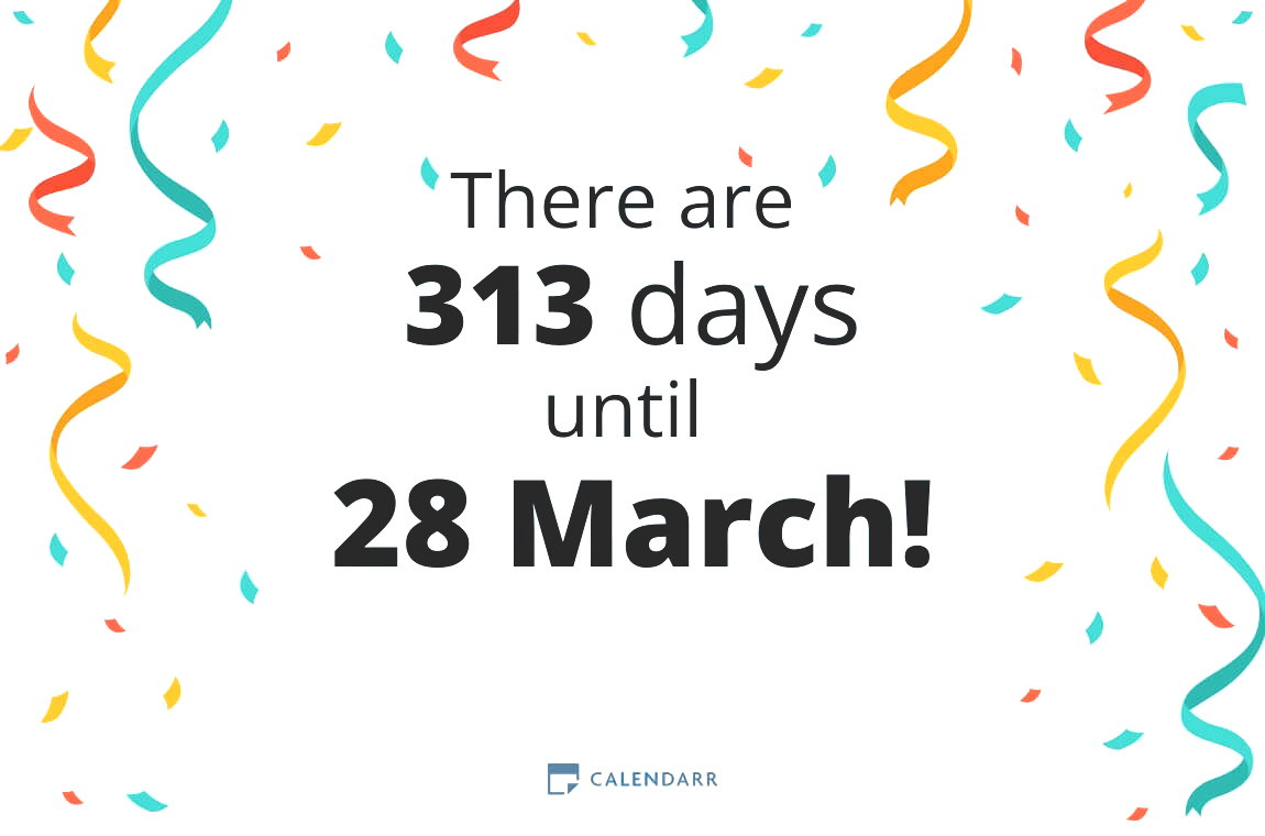 How many days until 28 March - Calendarr