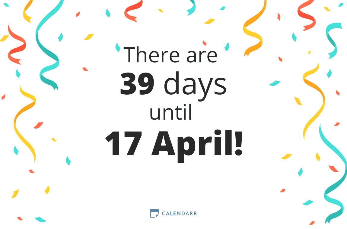 How many days until 17 April - Calendarr