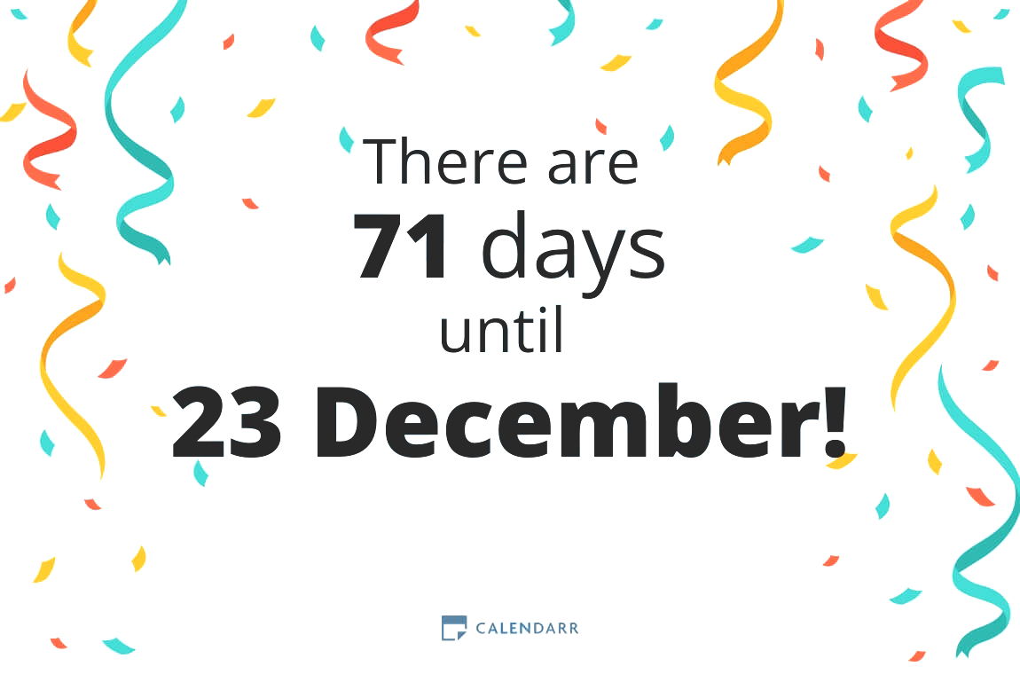 How many days until 23 December - Calendarr