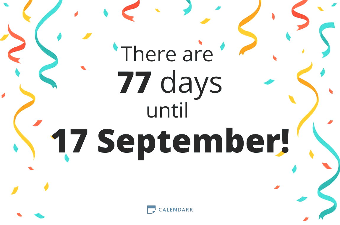 How many days until 17 September - Calendarr
