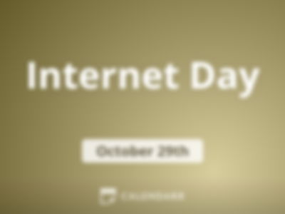 Internet Day Is Observed Every Year On October 29 - Calendarr