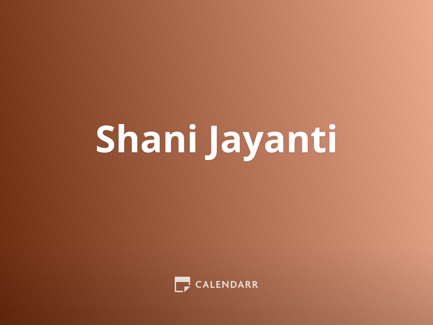 Shani Jayanti 2025 | May 27 - Calendarr